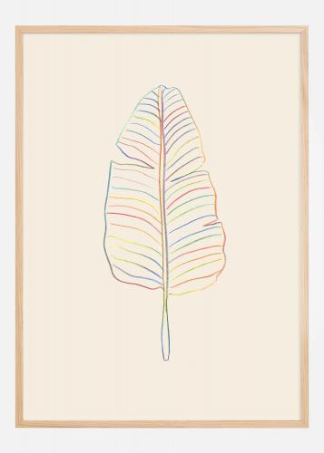 Køb Banana Rainbow Leaf Plakat her - BGA.DK
