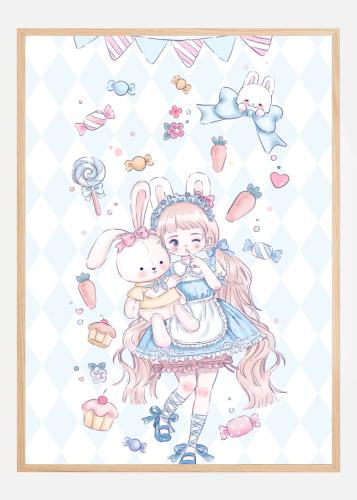 Køb Sweet Candy Girl Plakat her - BGA.DK