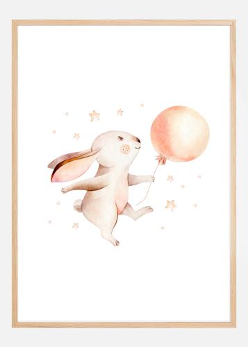 Køb Rabbit Balloon Plakat her - BGA.DK