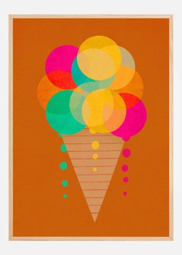 Køb Neon Ice Cream Plakat her - BGA.DK